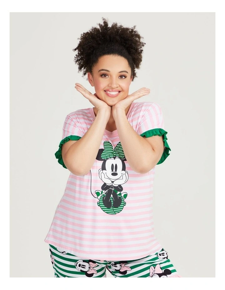 Taking Shape Minnie Mouse Pyjama Top in Stripe | MYER