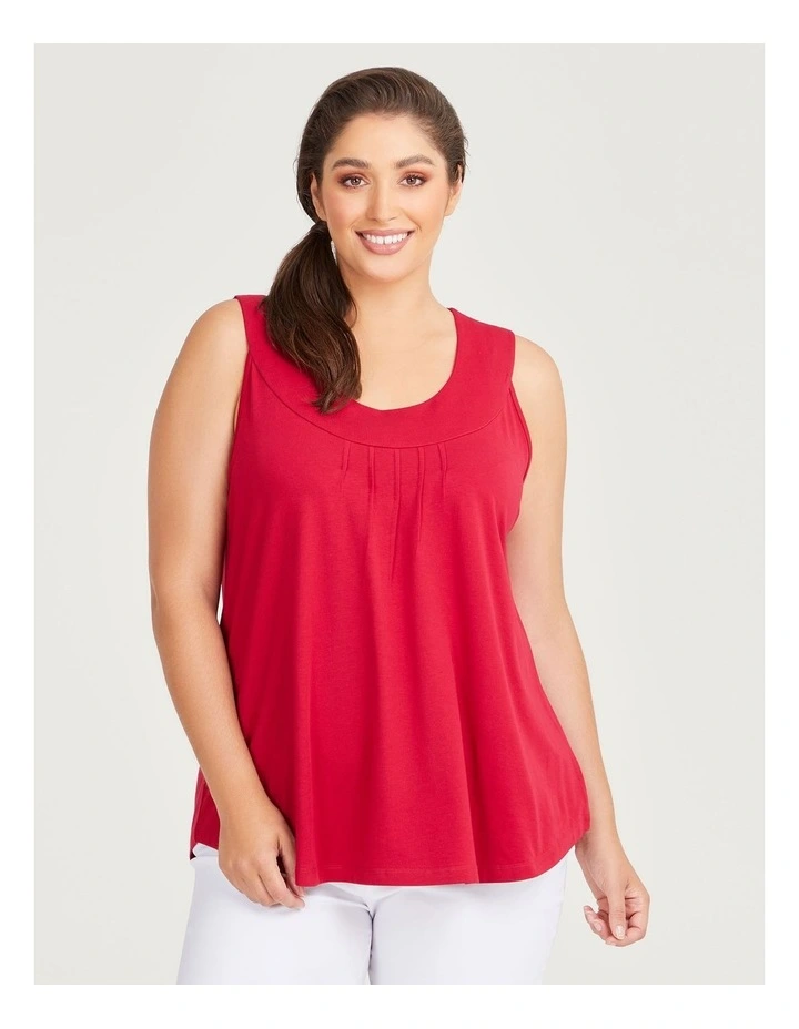 Taking Shape Australian Cotton Element Tank In Persian Red | MYER