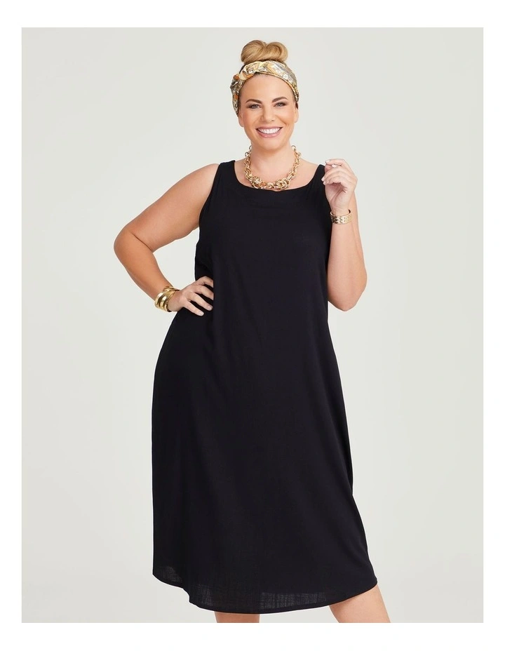 Taking Shape Natural Free Spirit Dress in Black | MYER
