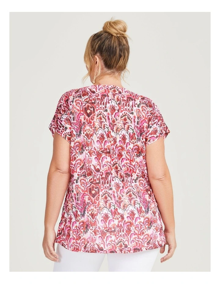 Taking Shape Abstract Ikat Top in Print | MYER