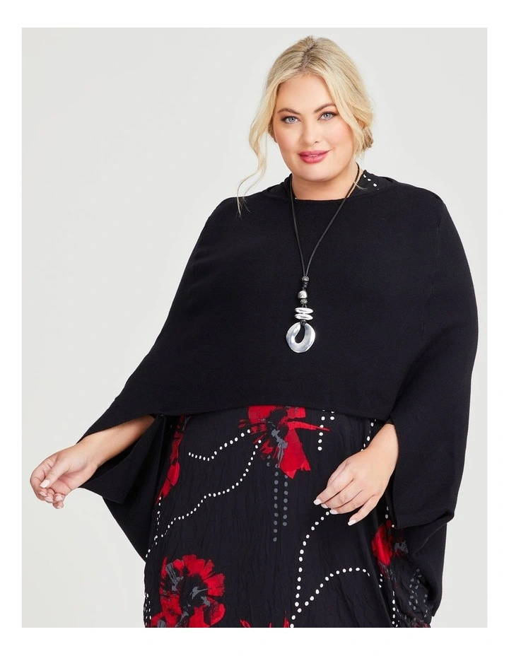 Taking Shape Winter By Your Side Cape In Black | MYER