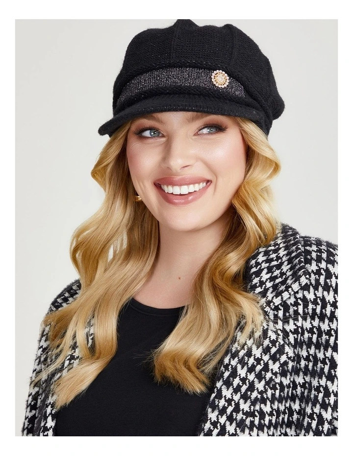 Taking Shape New Jewel Winter Cap in Black | MYER