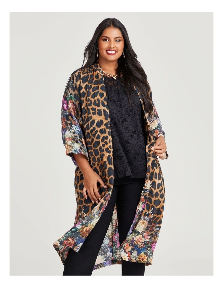 Taking Shape Natural Wild Ways Duster Top in Print | MYER