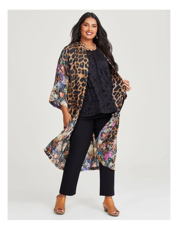 Taking Shape Natural Wild Ways Duster Top in Print | MYER