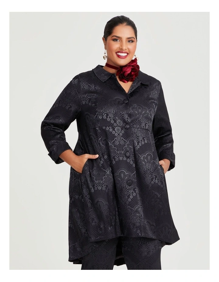 Taking Shape Tully Jacquard Opera Jacket In Black | MYER