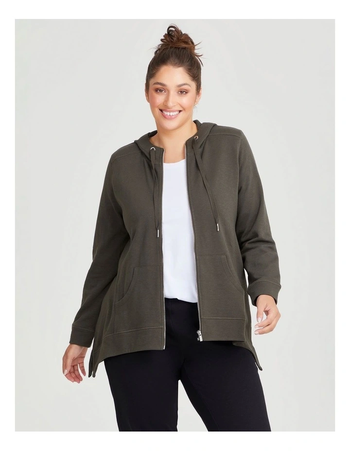 Taking Shape Active Hooded Jacket in Khaki | MYER