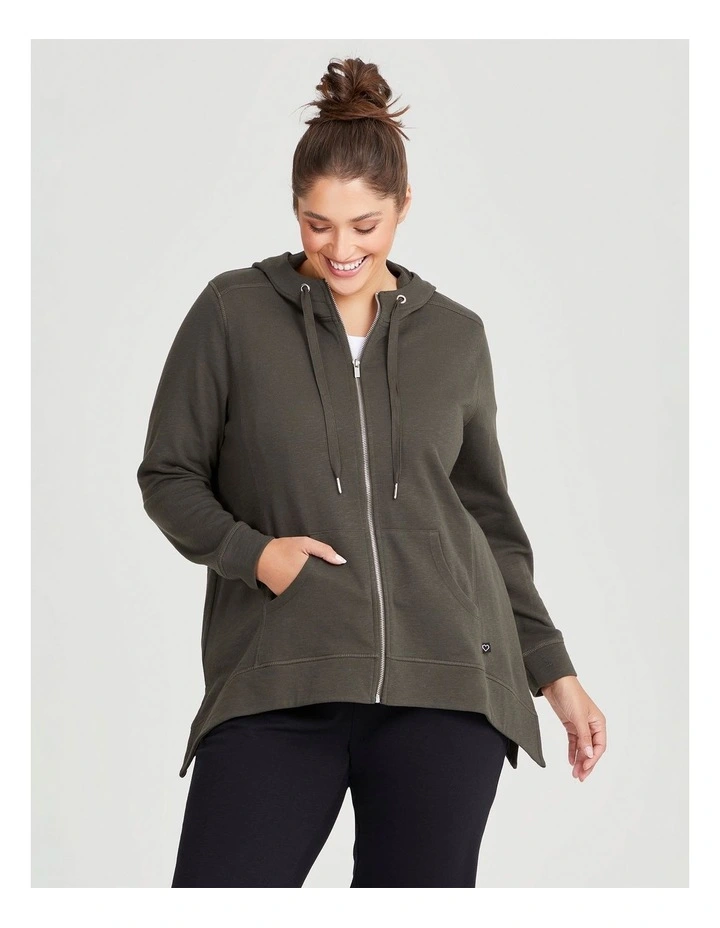 Taking Shape Active Hooded Jacket in Khaki | MYER
