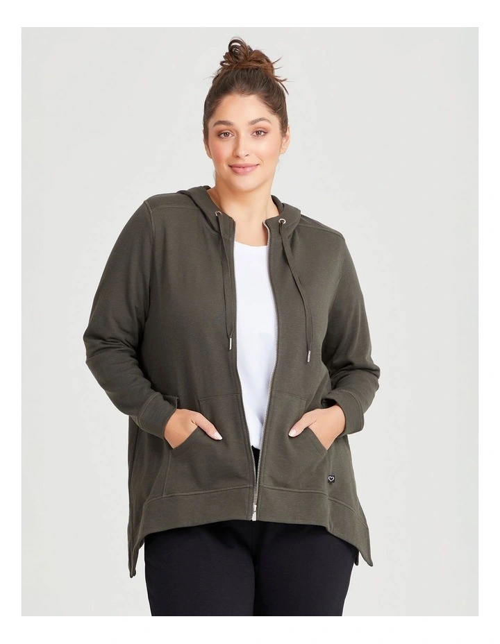 Taking Shape Active Hooded Jacket in Khaki | MYER