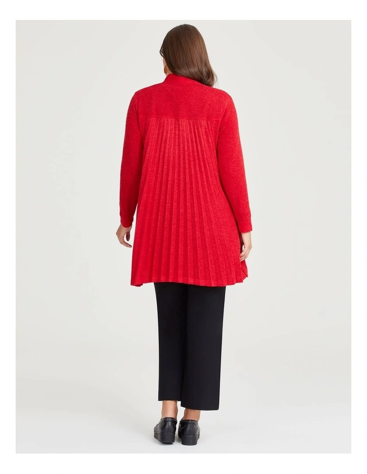 Taking Shape Pleat Back Enthuse Cardigan in Ribbon Red | MYER
