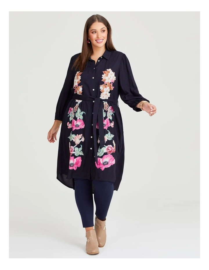 Taking Shape Natural Bouquet Patchwork Shirt In Print | MYER
