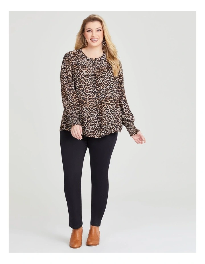 Taking Shape Natural Leopard Shirt in Print | MYER