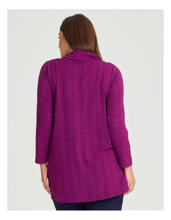 Taking Shape Blair Textured Cowl Neck Top in Pink | MYER