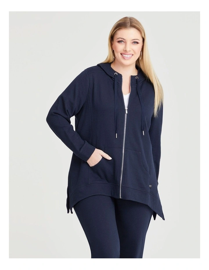 Taking Shape Active Hooded Jacket in True Navy | MYER