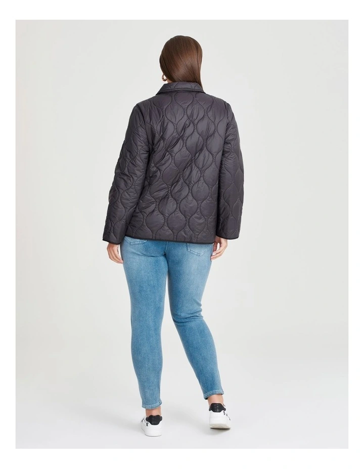 Taking Shape Short Quilt Puffer Jacket in Black | MYER