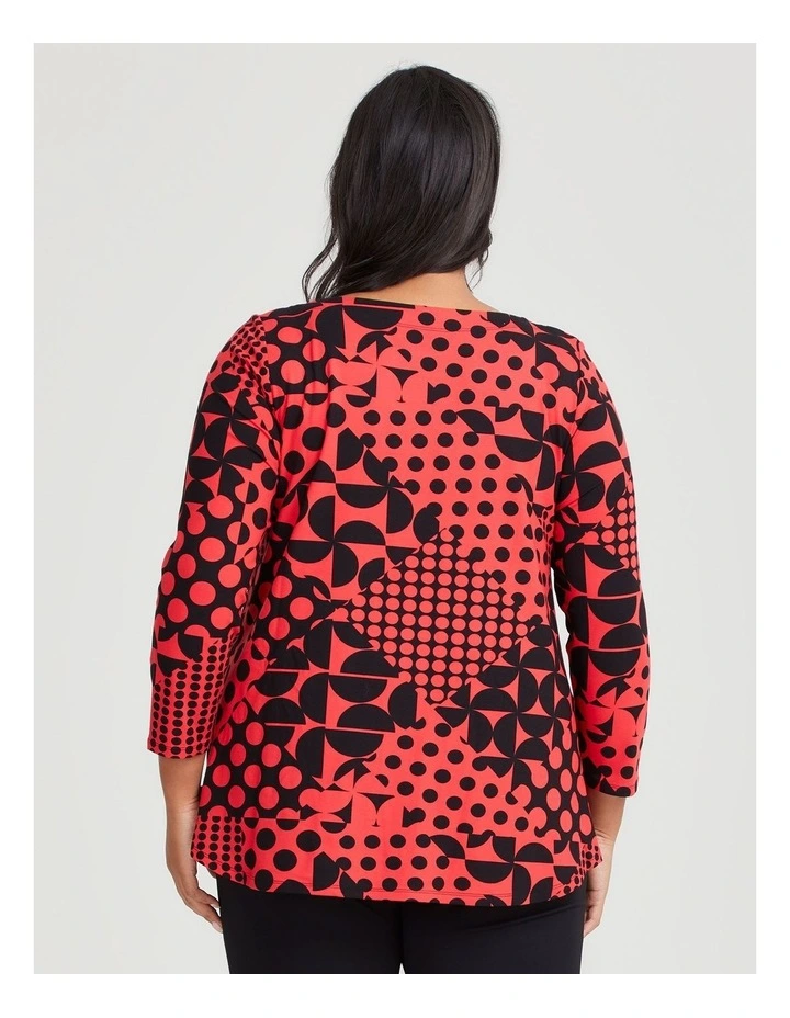 Taking Shape Natural Scarlet Top in Red/Black | MYER