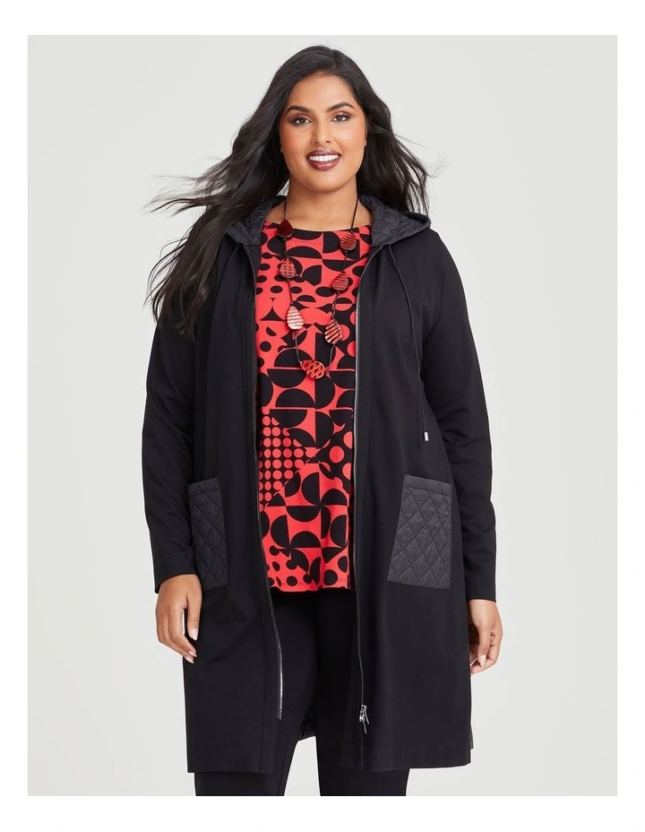 Taking Shape Ponte Quilted Ohara Jacket in Black | MYER