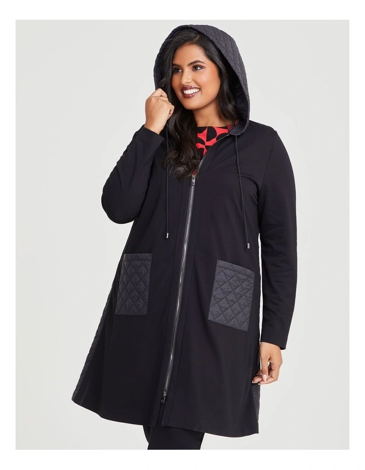 Taking Shape Ponte Quilted Ohara Jacket in Black | MYER