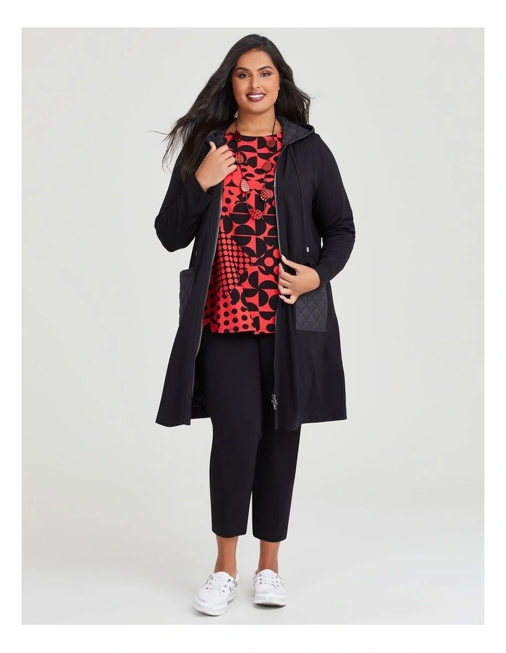 Taking Shape Ponte Quilted Ohara Jacket In Black | MYER