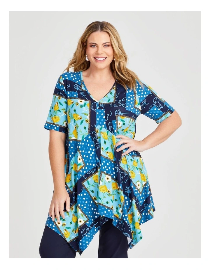 Taking Shape Printed Natural Top in Print | MYER