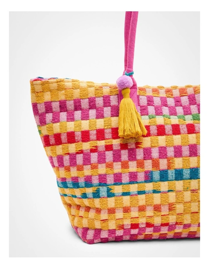Taking Shape Multi Handloom Tote Bag in Multi | MYER