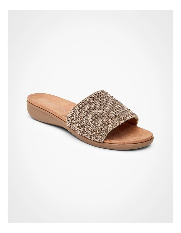 Taking Shape Bling Flex Wedge Slide in Gold | MYER