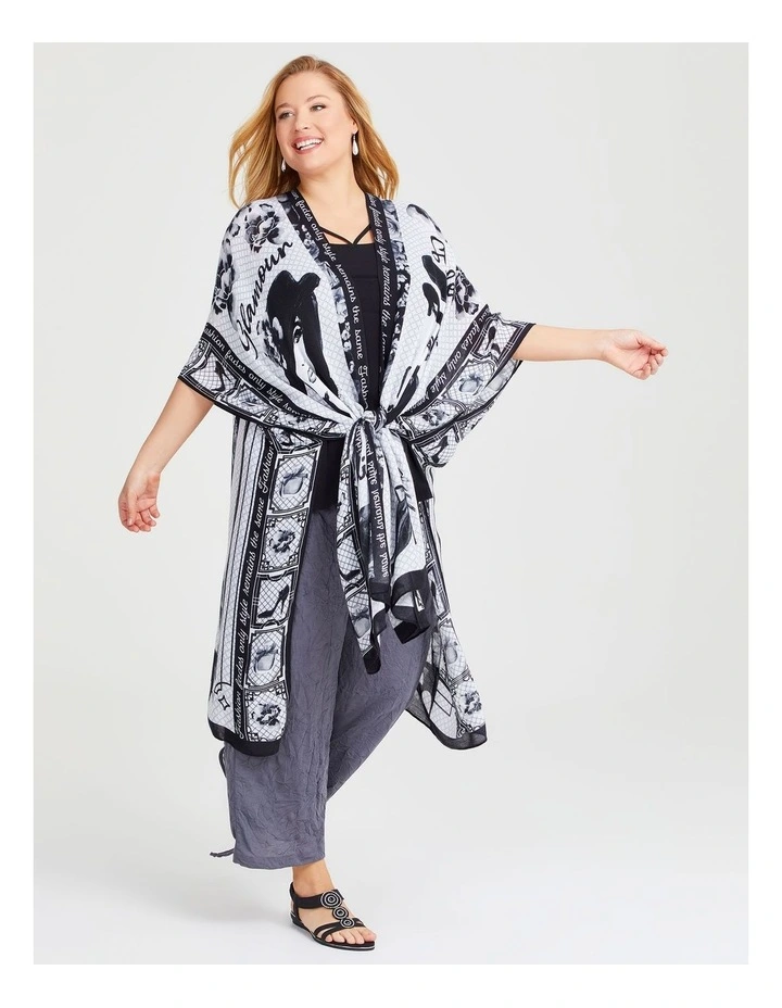 Taking Shape Classic Style Cape in Black/white | MYER