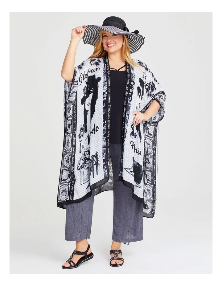 Taking Shape Classic Style Cape in Black/white | MYER