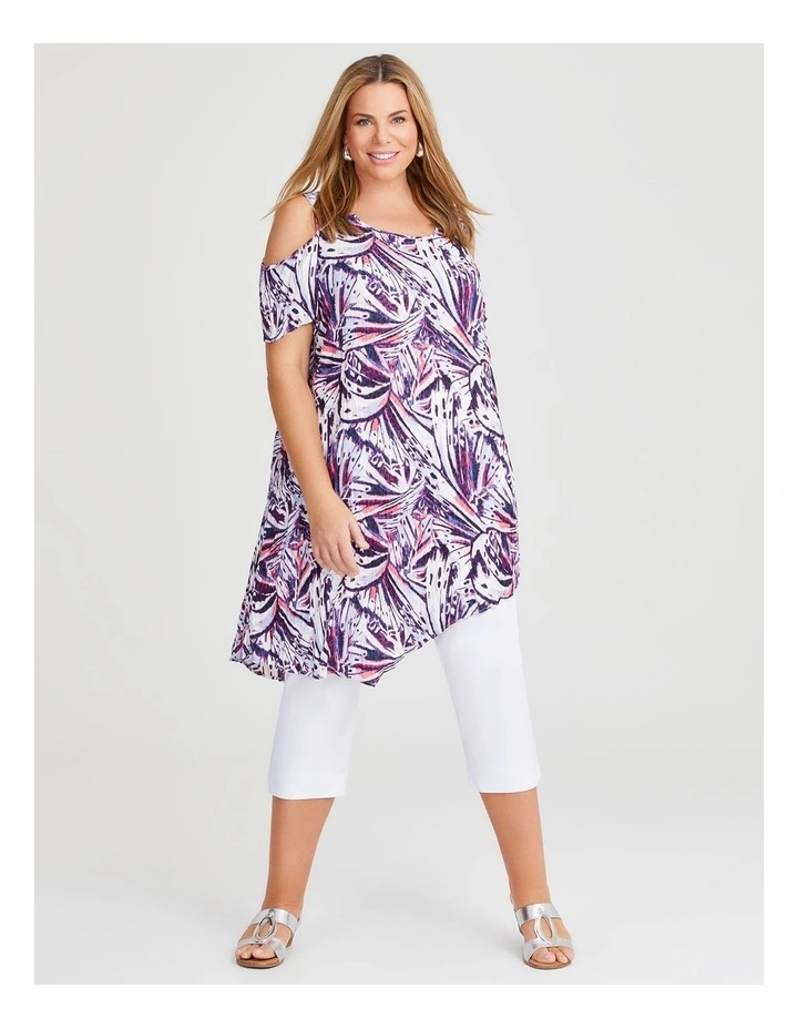 Taking Shape Cold Shoulder Tunic in Print | MYER