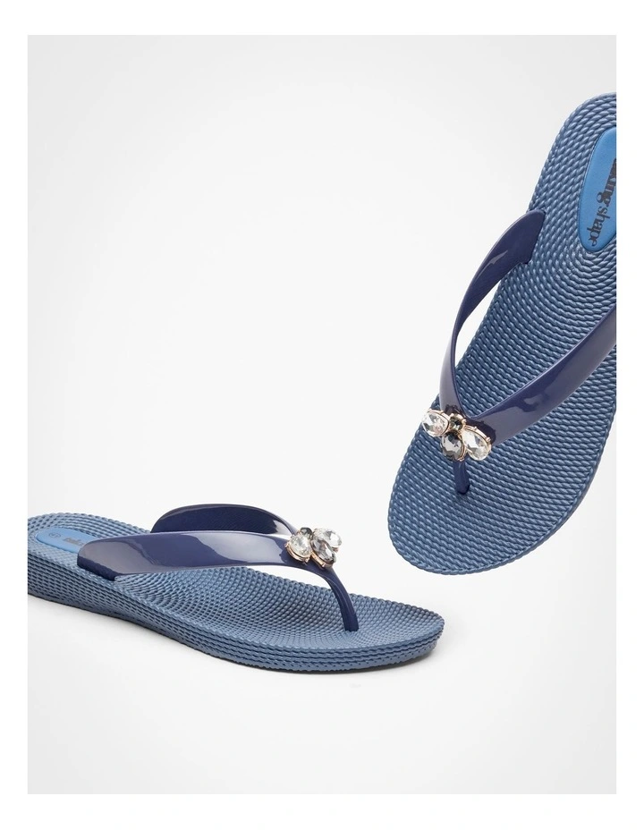 Taking Shape Bee Jelly Flip Flop in Navy | MYER