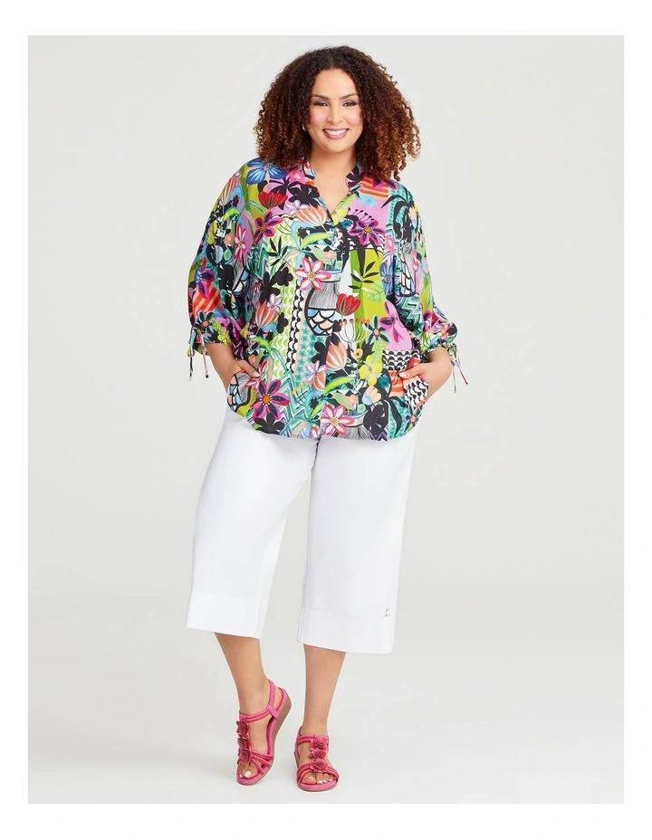 Taking Shape Natural Ivy Top in Print | MYER