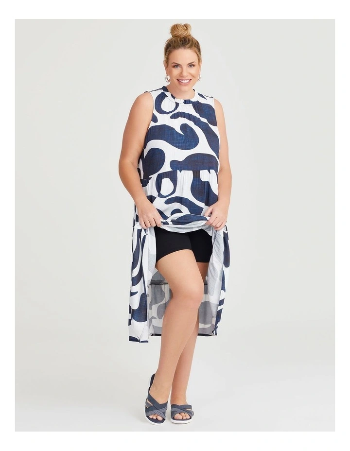 Taking Shape Natural Dress in Indigo Print | MYER