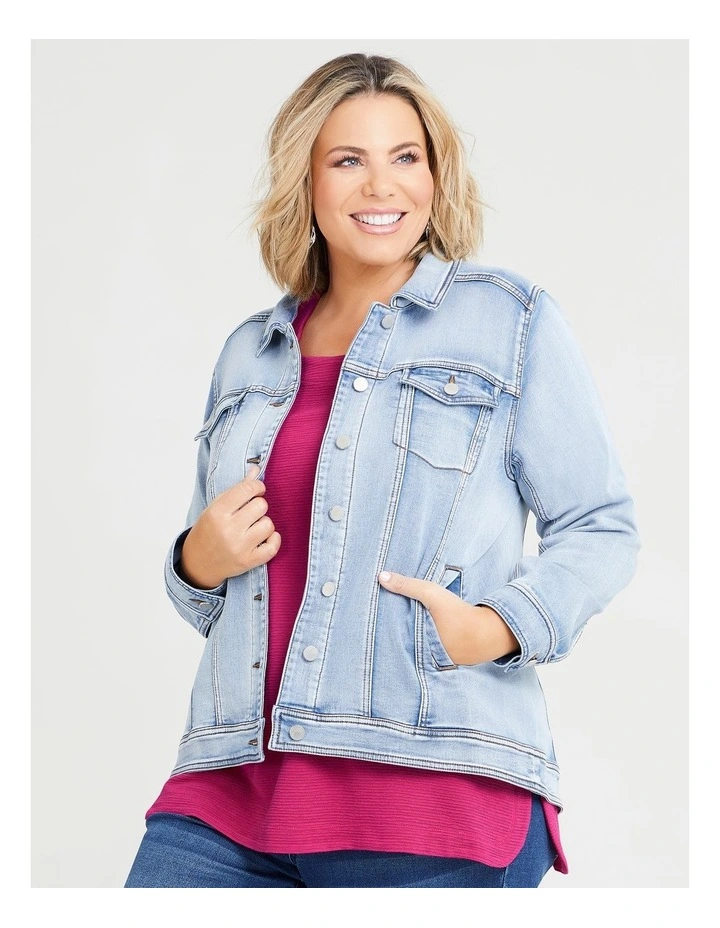 Taking Shape The Best Fit Denim Jacket Breeze Blue | MYER