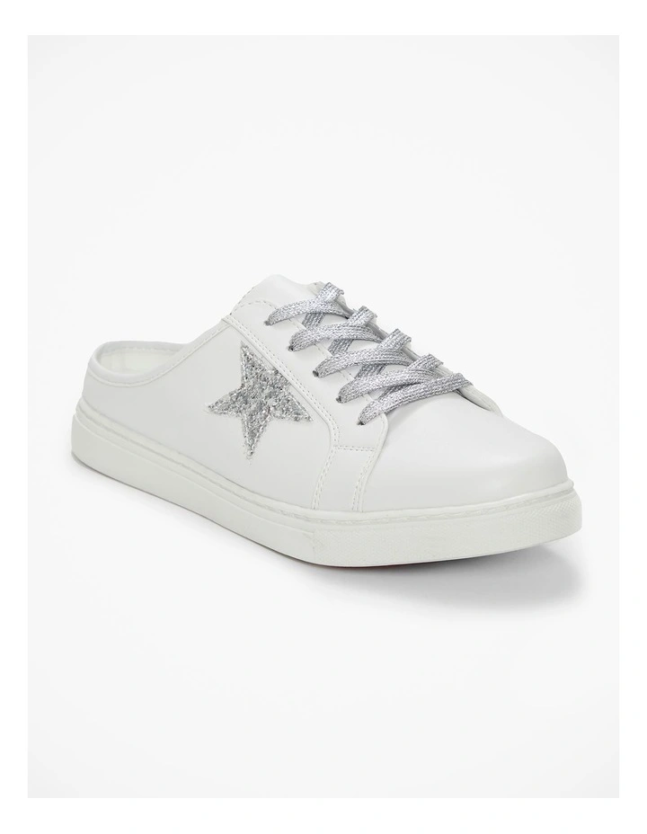 Taking Shape Bling Slide Sneaker in White | MYER