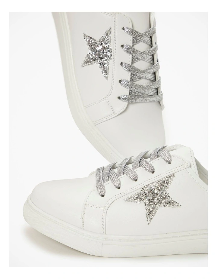 Taking Shape Bling Slide Sneaker in White | MYER
