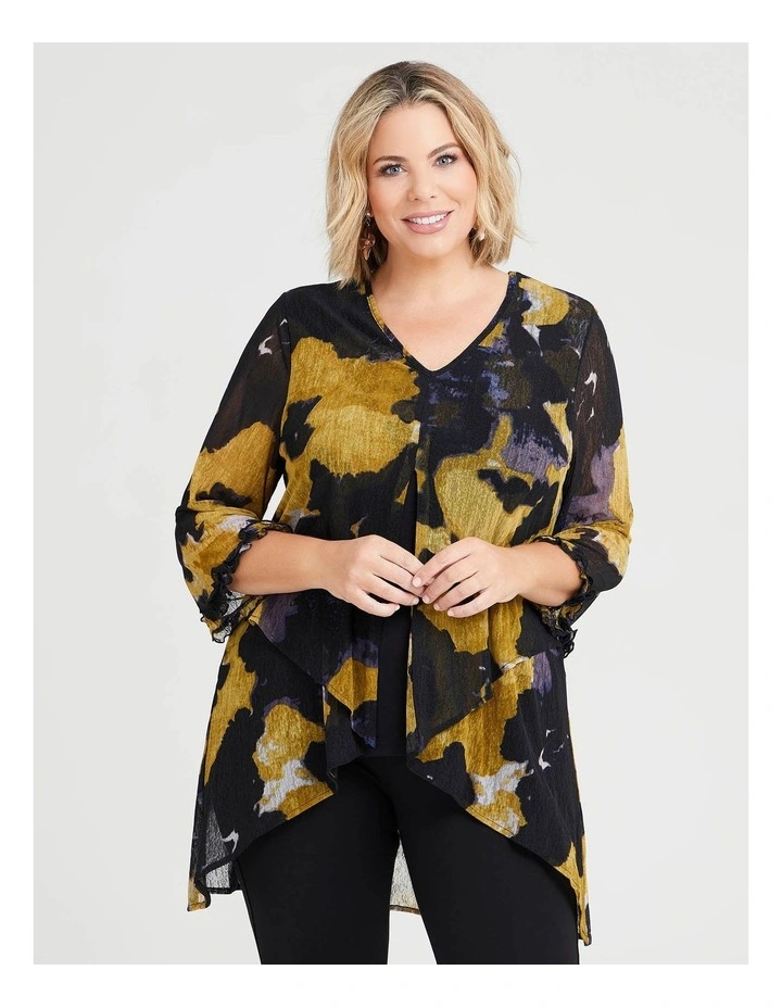 Taking Shape Gossamer Mesh Tunic Print | MYER