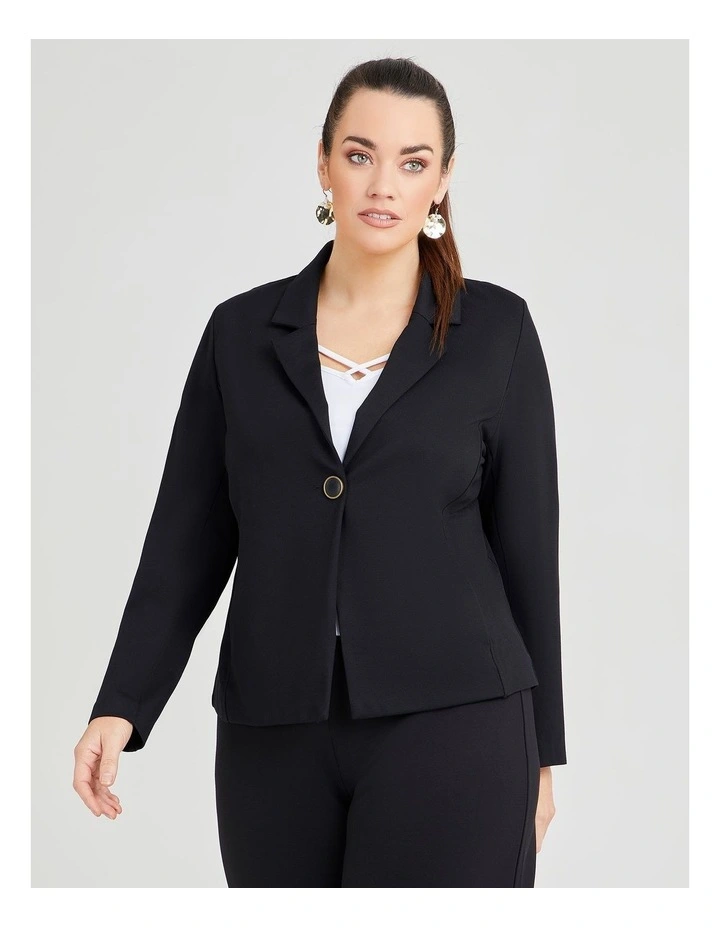 Taking Shape Bamboo Ponte Eternal Jacket in Black | MYER