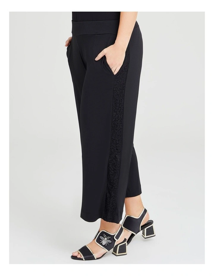 Taking Shape Eternal Lace Trim Pant in Black | MYER