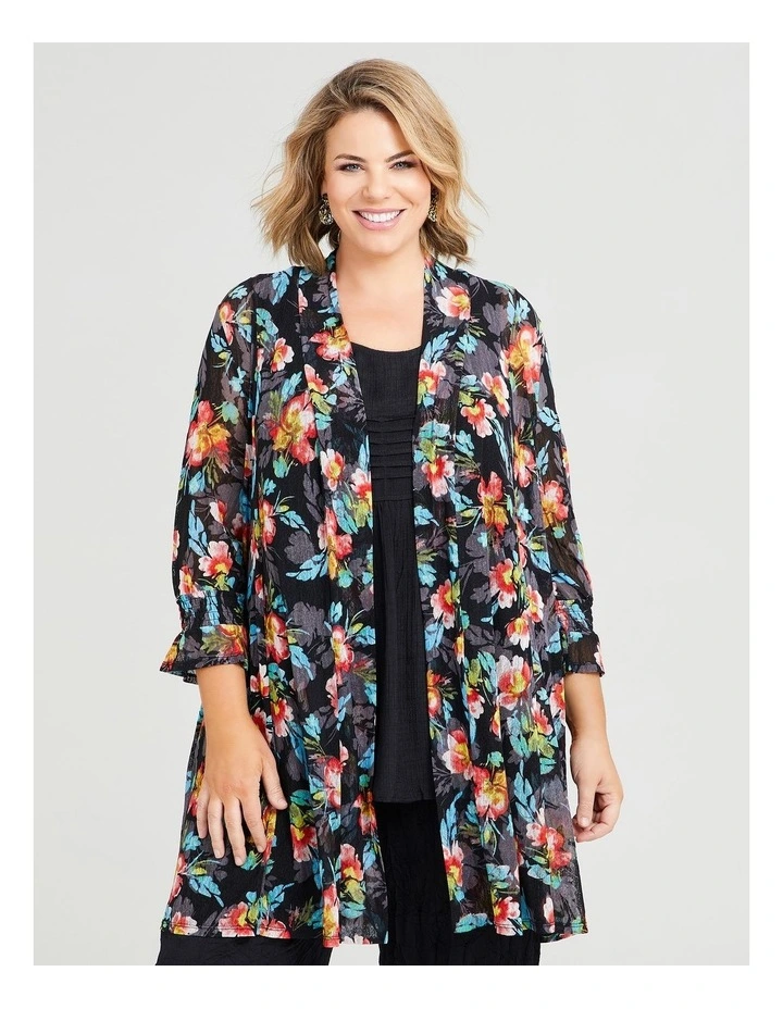 Taking Shape Mesh Azalea Drape Cardigan Print | MYER