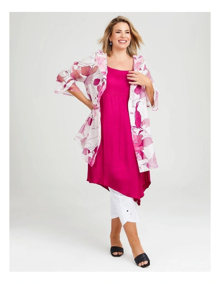 Taking Shape Floral Print Burnout Jacket Print | MYER