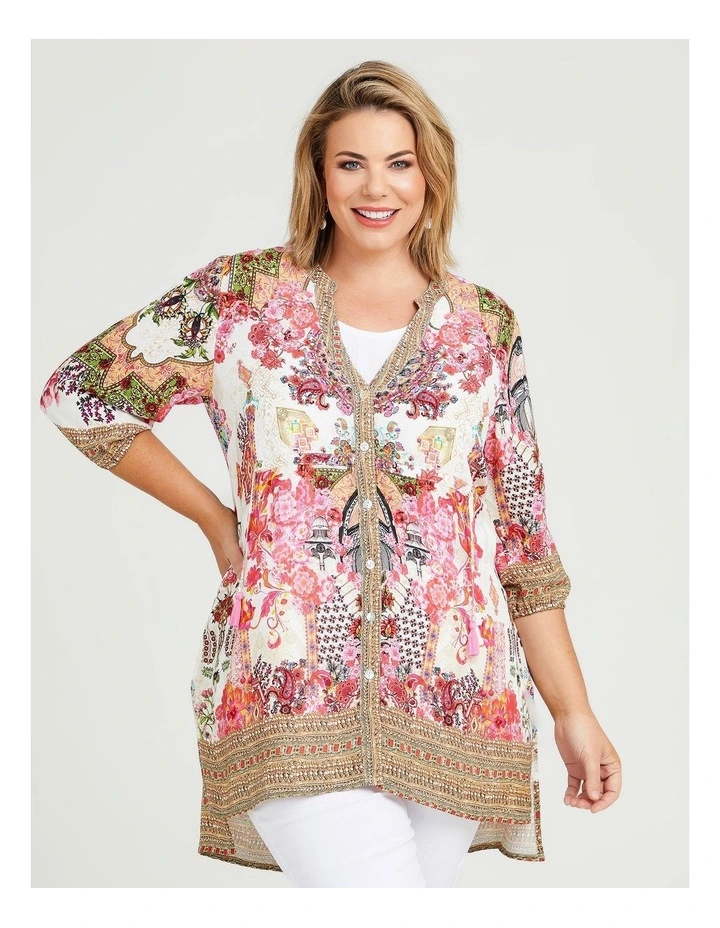 Taking Shape Calypso Coast Natural Shirt Print | MYER