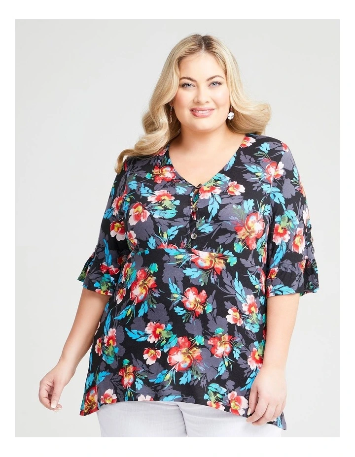 Taking Shape Bamboo Azalea Top in Multi | MYER