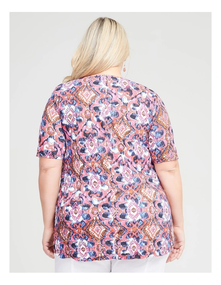 Taking Shape Bamboo Tiled Aztec Top in Print | MYER