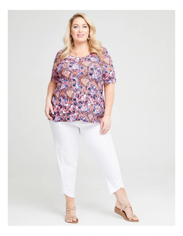 Taking Shape Bamboo Tiled Aztec Top in Print | MYER