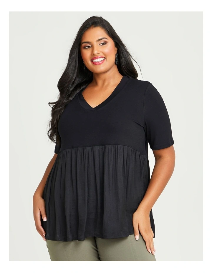 Taking Shape Bamboo Luxe Soiree Top in Black | MYER