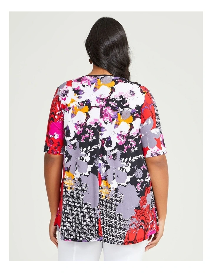 Taking Shape Geo Clash Top Print | MYER