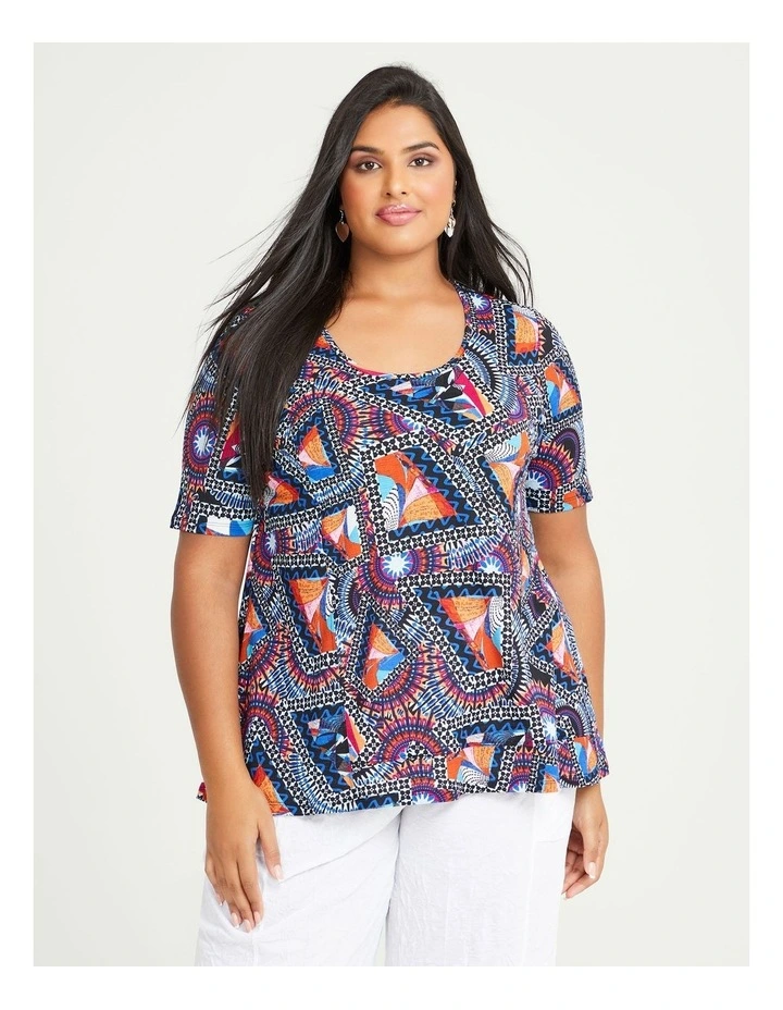 Taking Shape Summer Geo Vibe Top Print | MYER