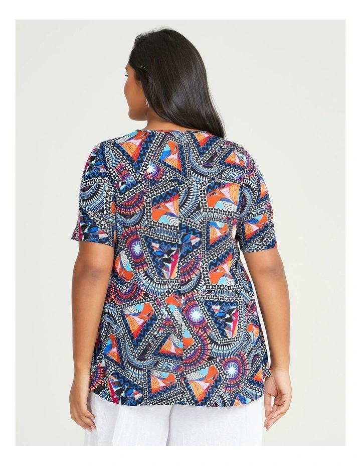 Taking Shape Summer Geo Vibe Top Print | MYER