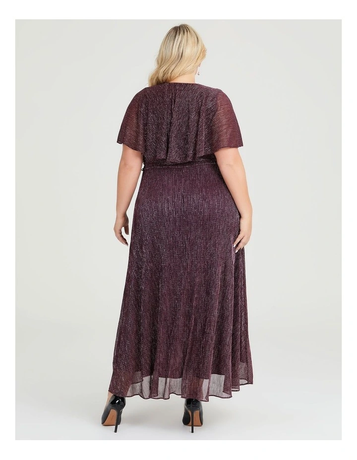 Taking Shape Livia Shimmer Wrap Maxi Dress Raspberry | MYER