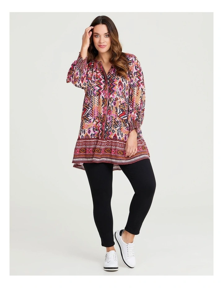 Taking Shape Natural Aztec Print Tunic Print | MYER