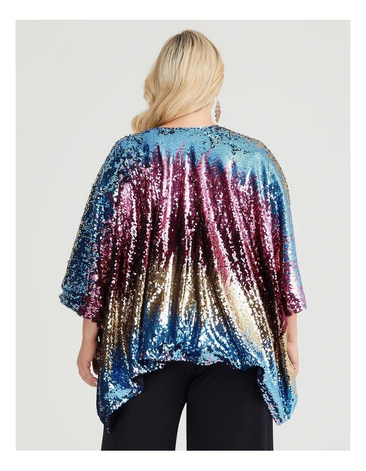 Taking Shape Sequin Evening Cape Multi | MYER